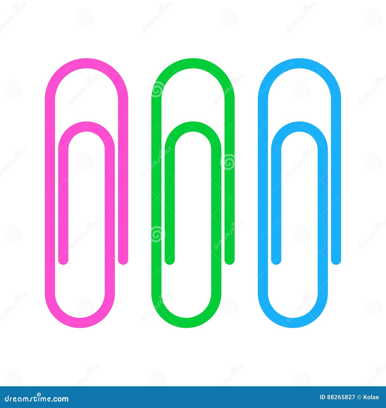 Paperclip Icons Cartoon Vector | CartoonDealer.com #88265827
