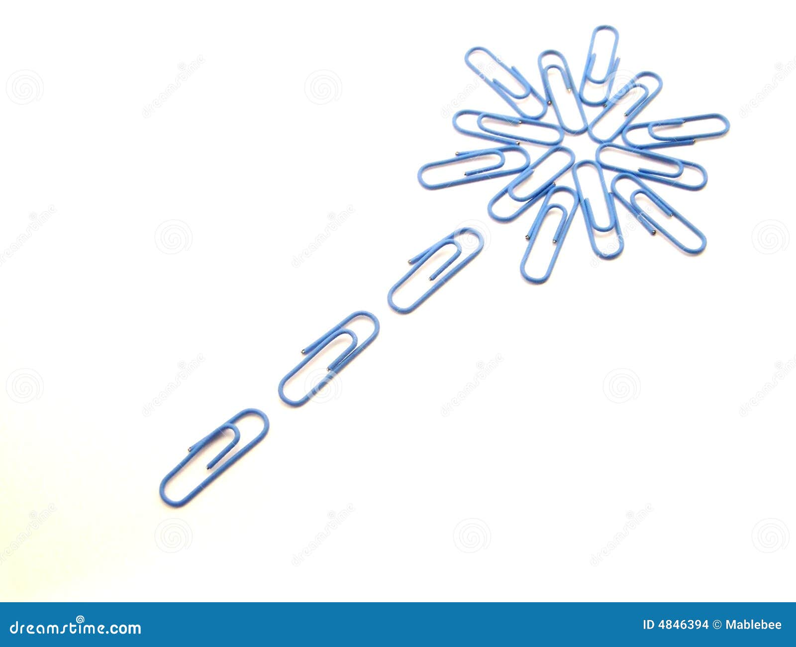 Paperclip Magic Wand stock photo. Image of white, paperclips - 4846394