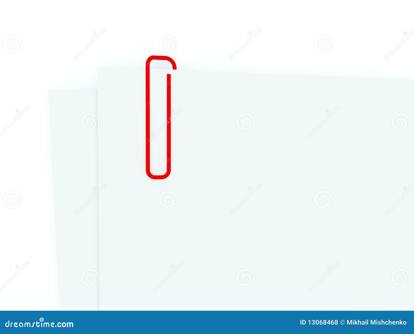 Paperclip met document stock illustratie. Illustration of ...