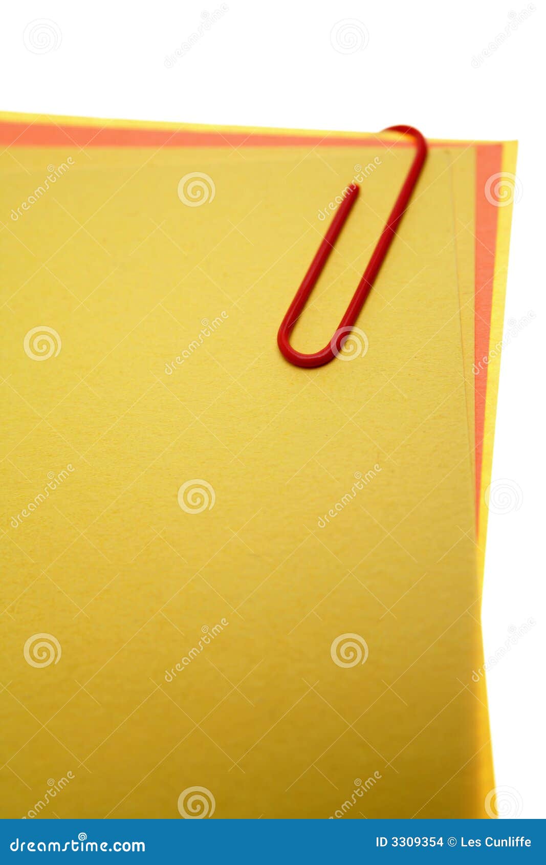 Paperclip & papers stock photo. Image of space, indoors - 3309354