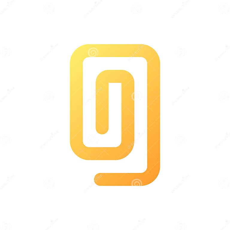 Paperclip Pixel Perfect Flat Gradient Color Ui Icon Stock Vector - Illustration of phone ...