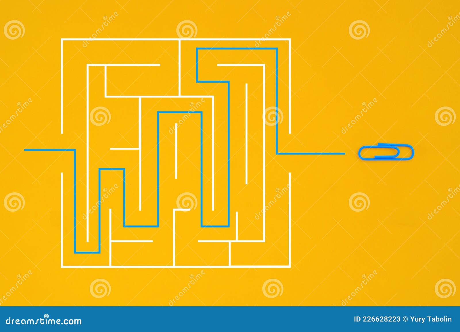 Paperclips with Maze, Problem and Solution Concept. Passing Obstacles ...