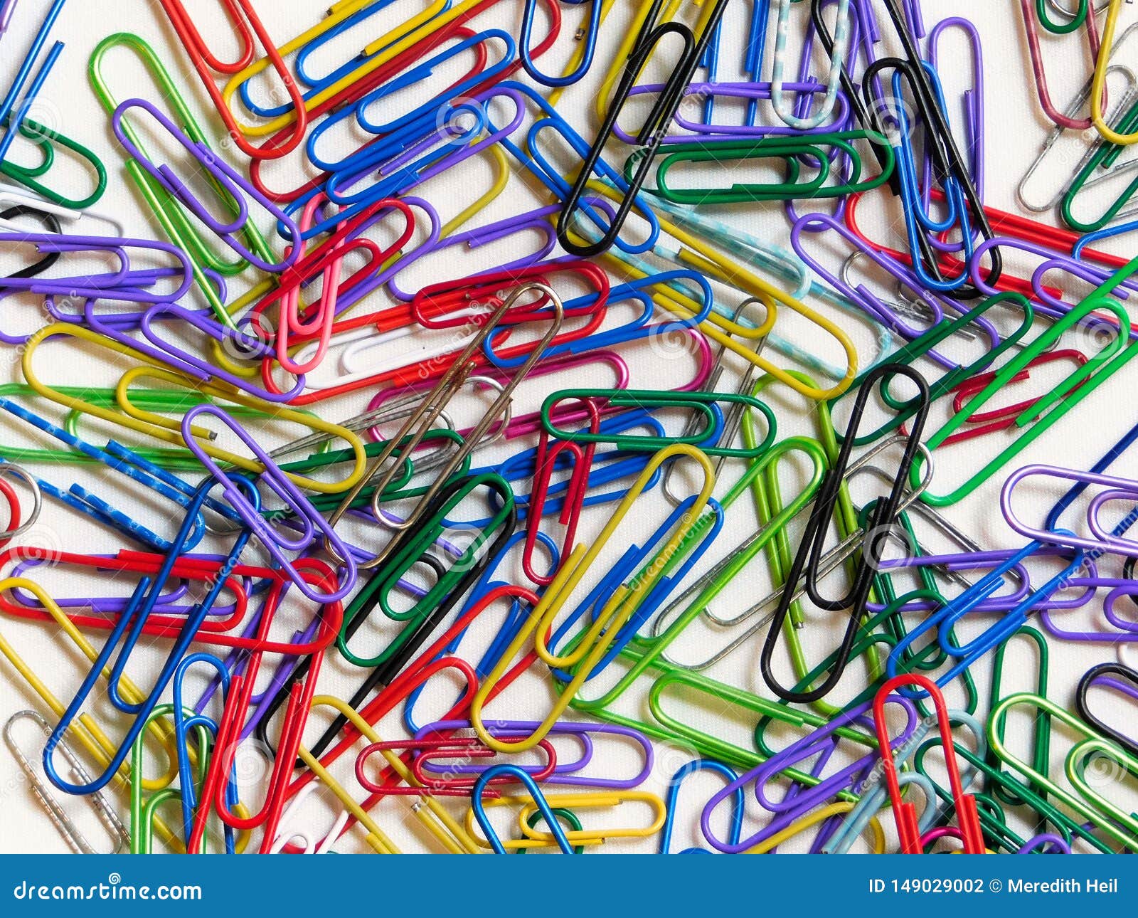 Paperclips on White Background Stock Photo - Image of object, clips ...