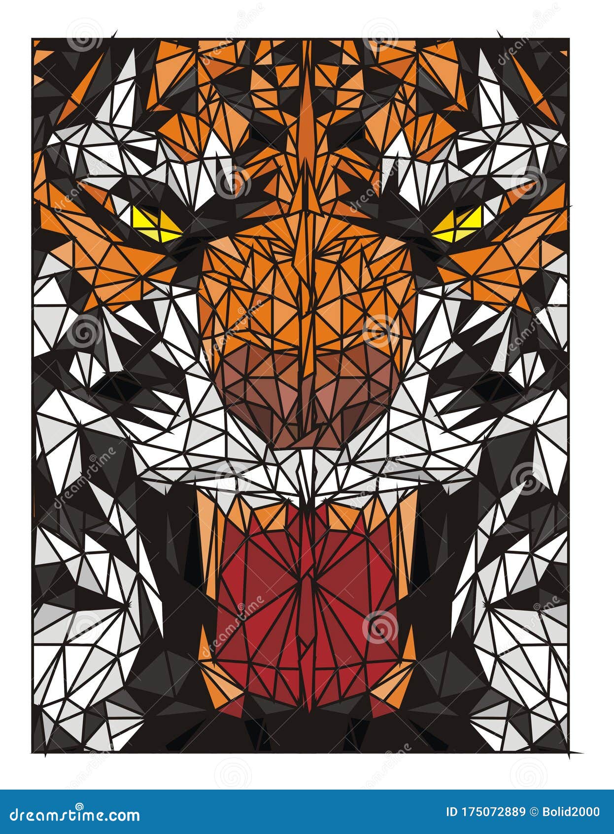 Red Evil Tiger Head Logo. Vector Illustration | CartoonDealer.com #50269166