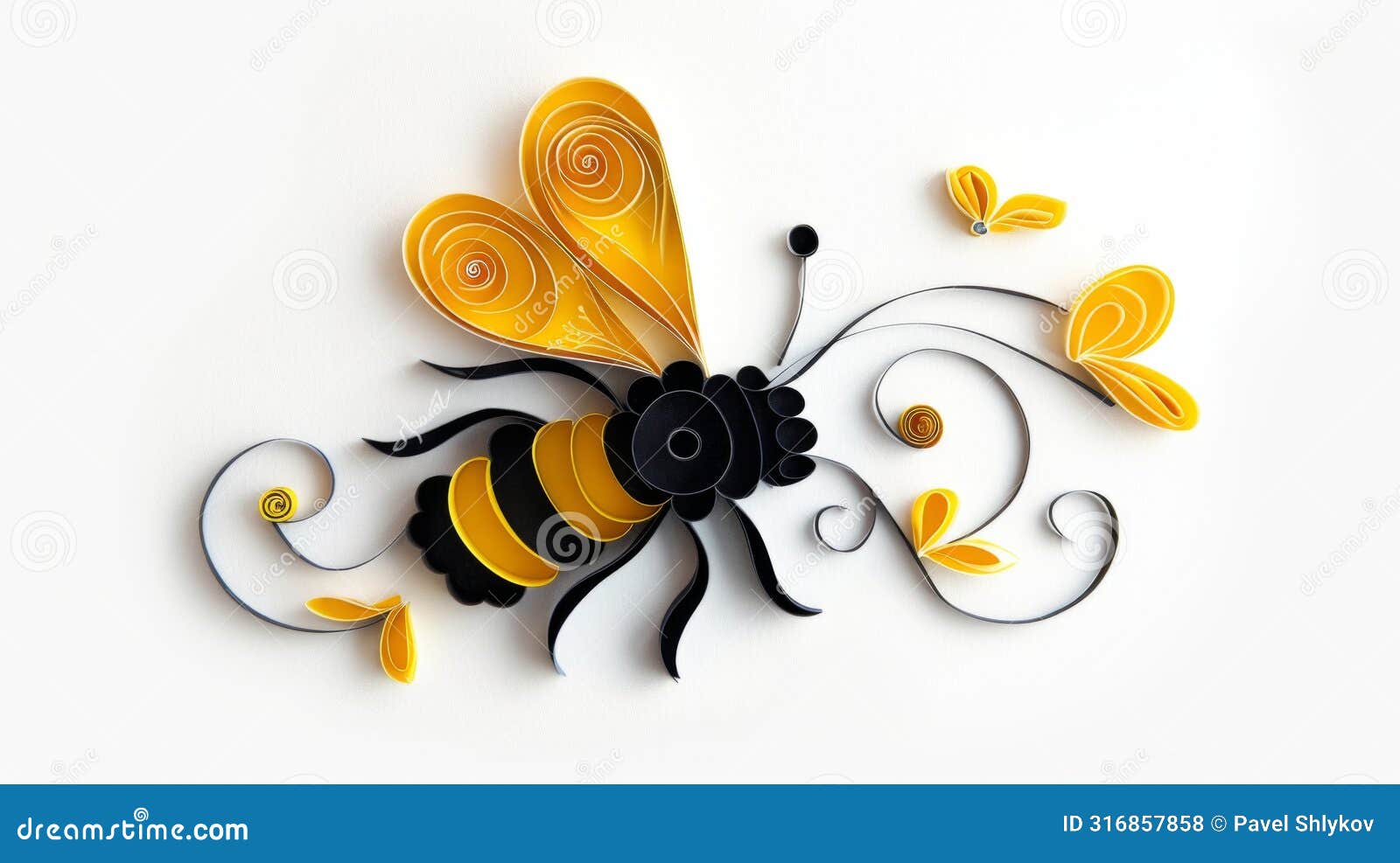 Papercraft Project. Colorful Bee Made Out of Paper. Stock Photo - Image ...