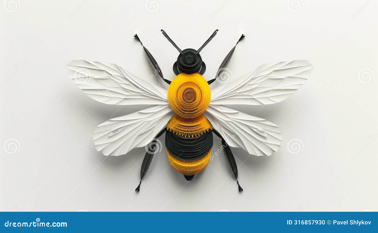 Papercraft Project. Colorful Bee Made Out of Paper. Stock Photo - Image ...