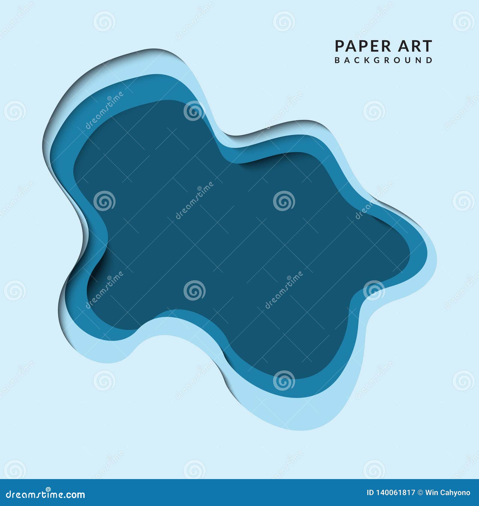 Abstract Blue Papercut Vector Stock Vector - Illustration of form, card ...