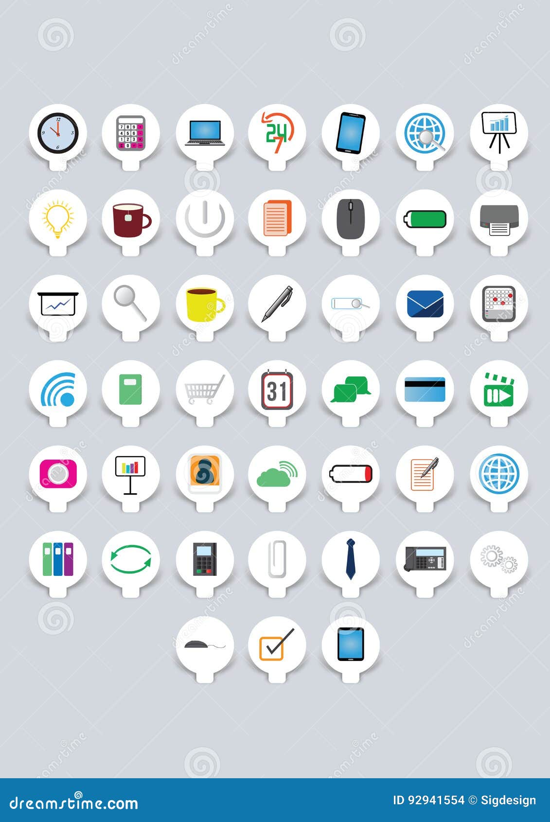 Papercut business icons stock vector. Illustration of cloud - 92941554