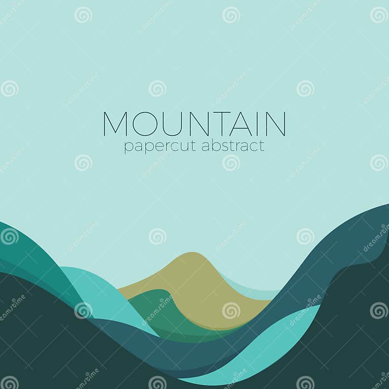 Papercut Mountain Abstract Background Stock Illustration - Illustration of mountain, poster ...