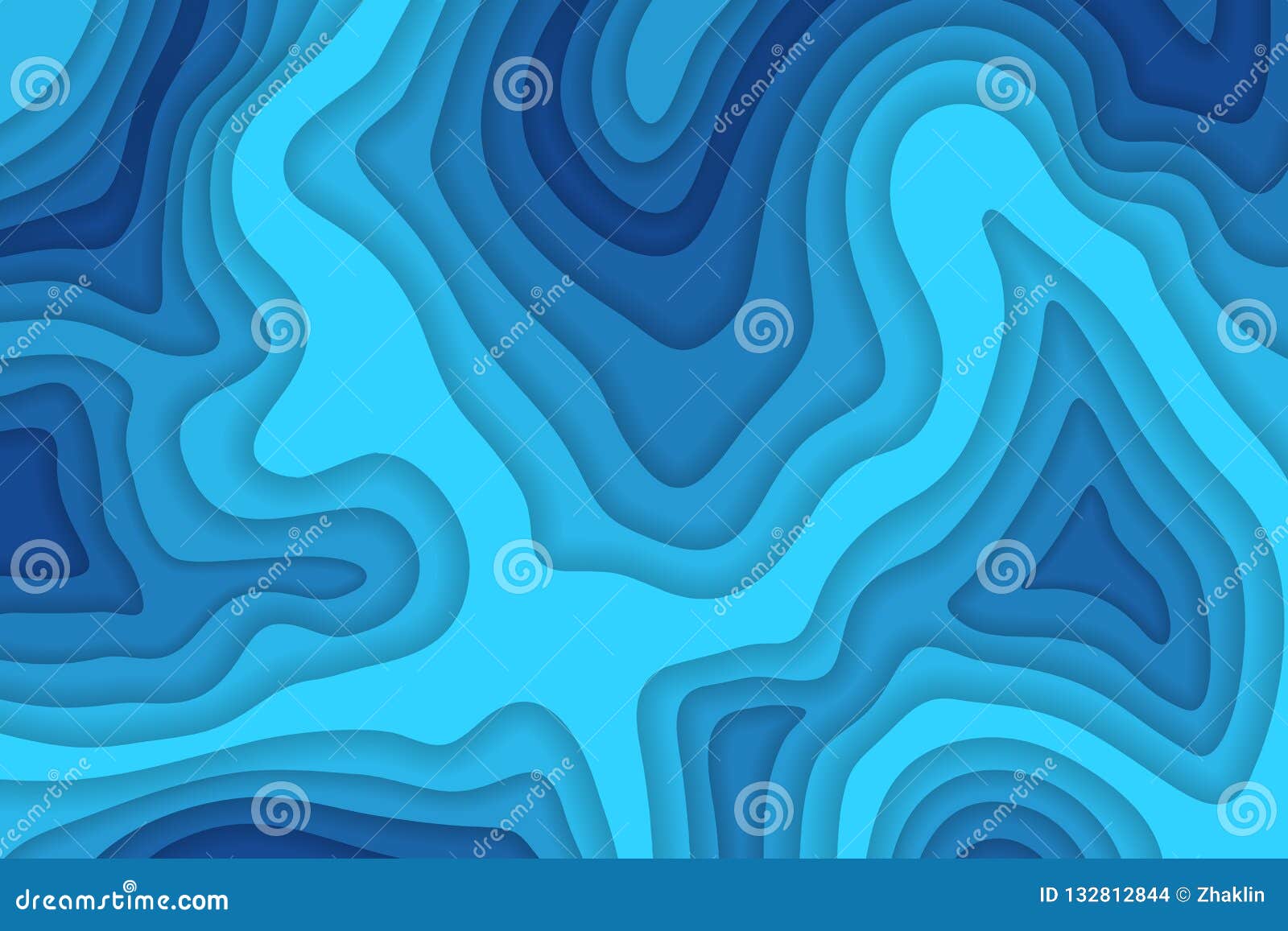 Papercut Multi Layers 3D Color Texture Vector Background. Stock Vector ...