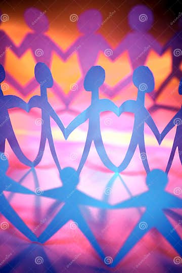 Papercut people stock image. Image of hold, blue, crowd - 2532429