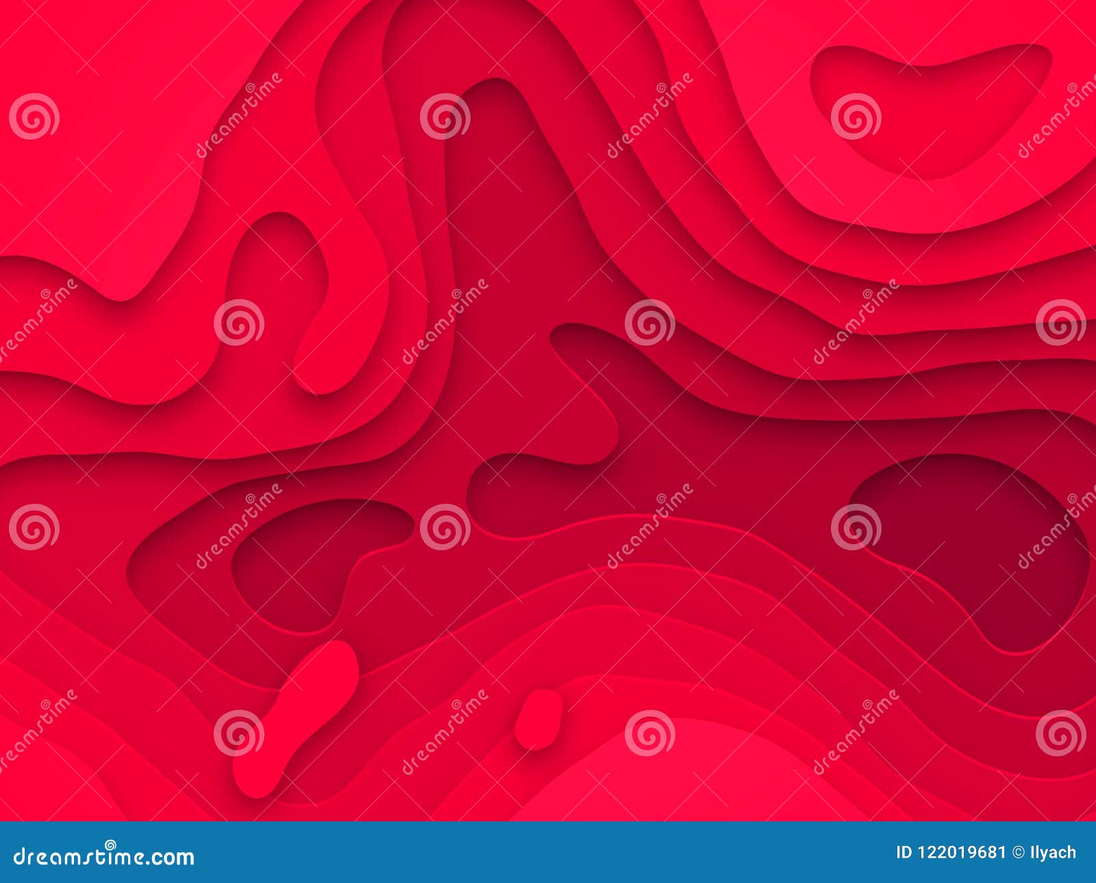 Papercut Red Gradient Multi Layer Background Stock Vector ...