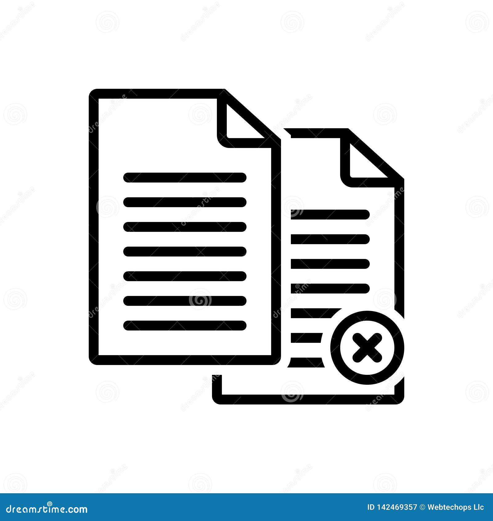 Paperless Line Icons. Vector Illustration Included Icon As Less ...