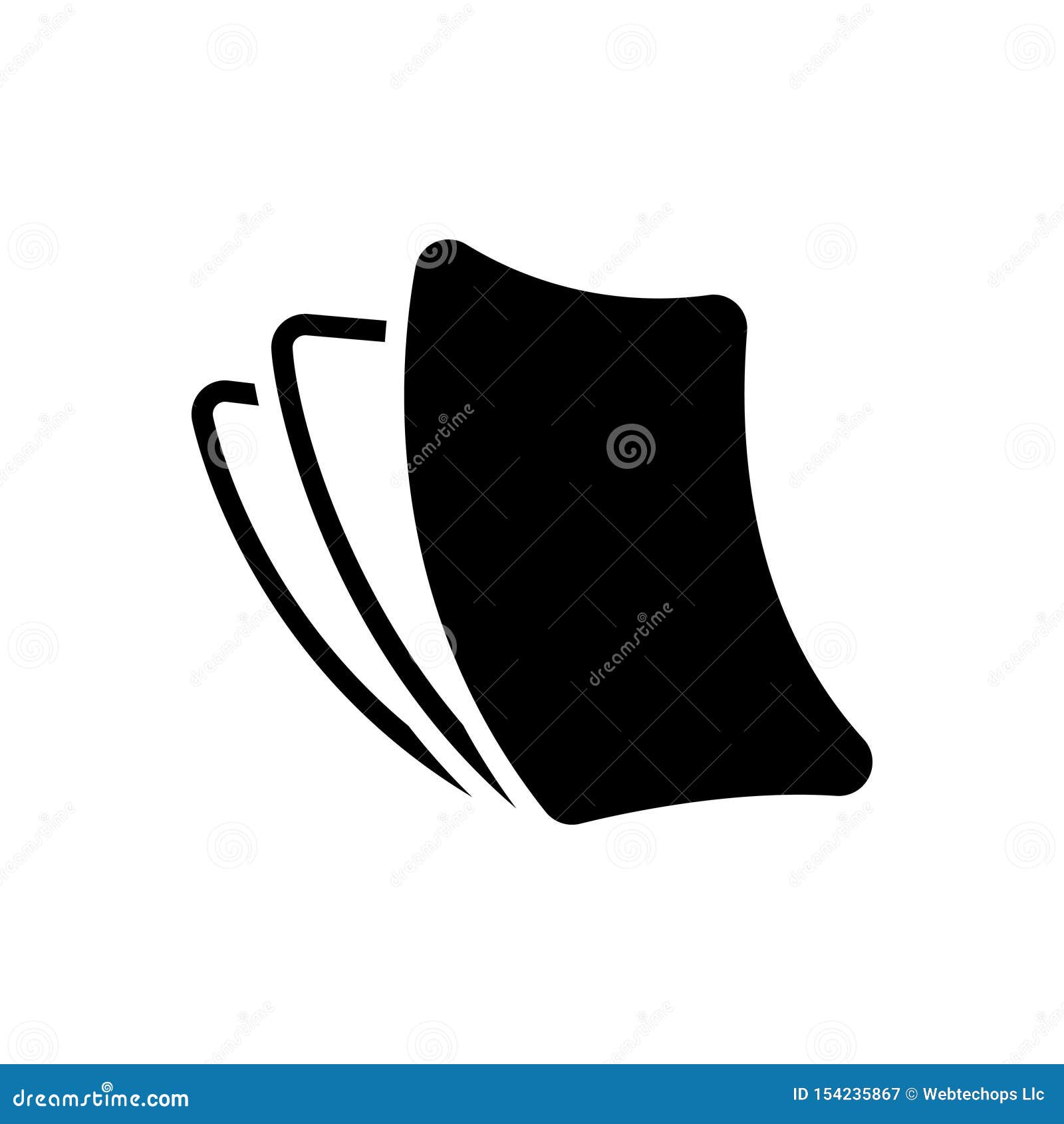 Black Solid Icon for Paperless, Cardboard and Disposable Stock Vector ...