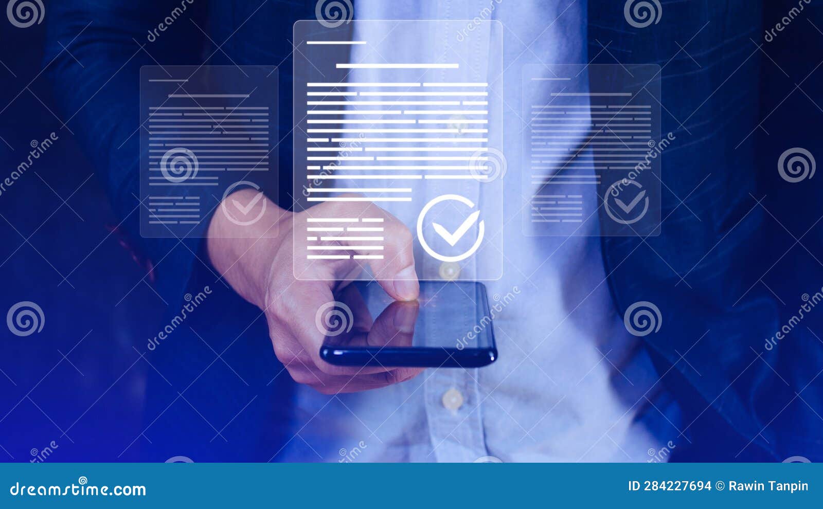 Paperless Workplace Idea, E-signing, Electronic Signature, Document ...