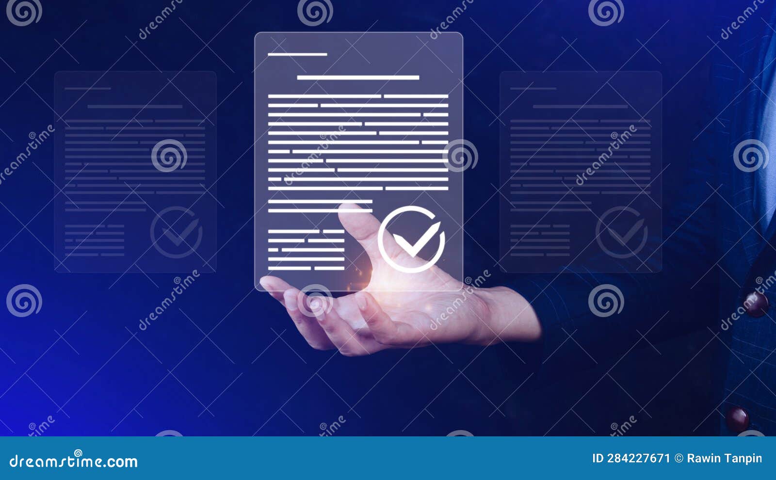 Paperless Workplace Idea, E-signing, Electronic Signature, Document ...