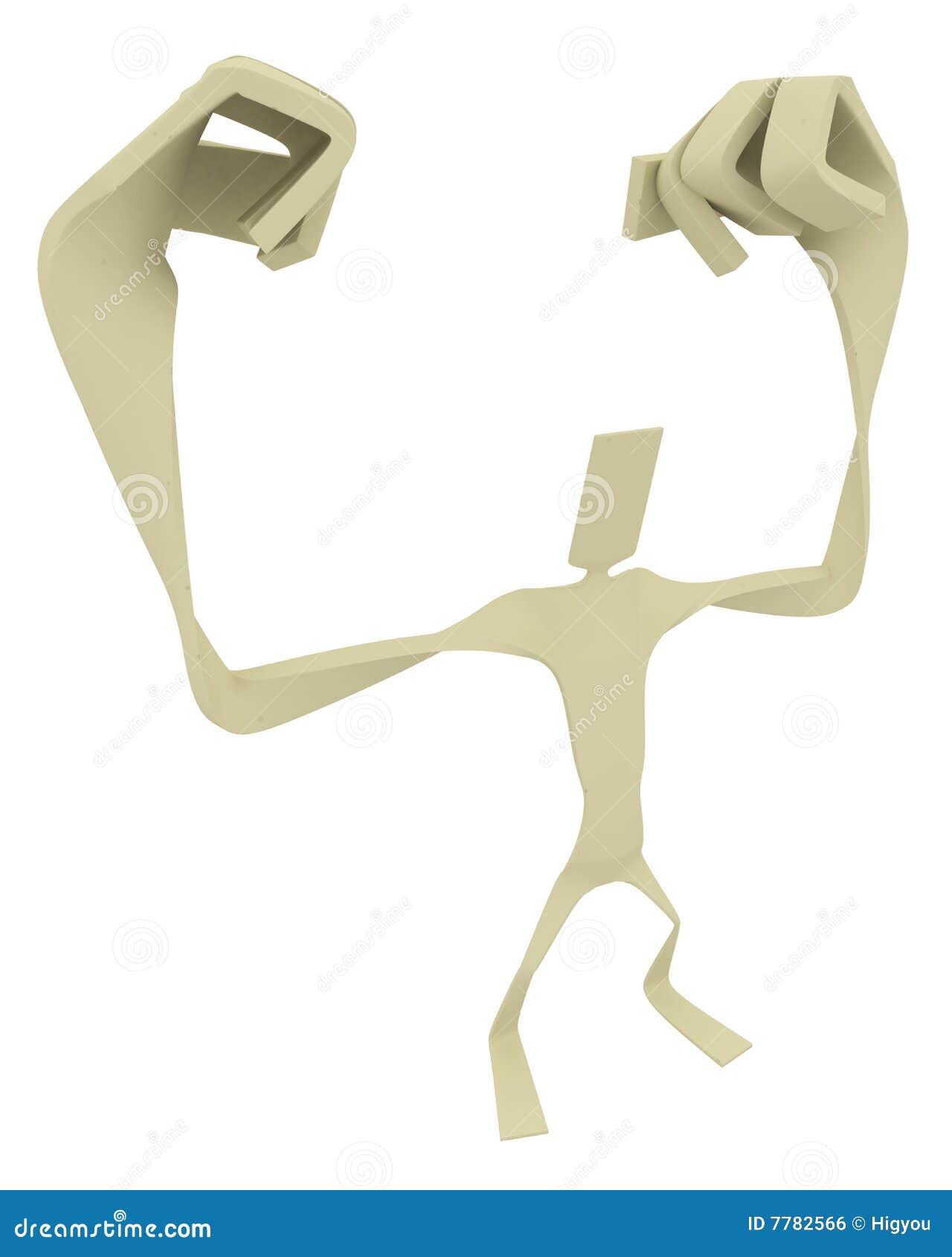 Paperman, Strong stock illustration. Illustration of strange - 7782566