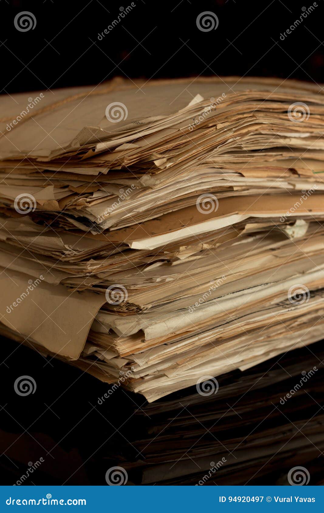 Papers of Archive Room stock image. Image of search, office - 94920497
