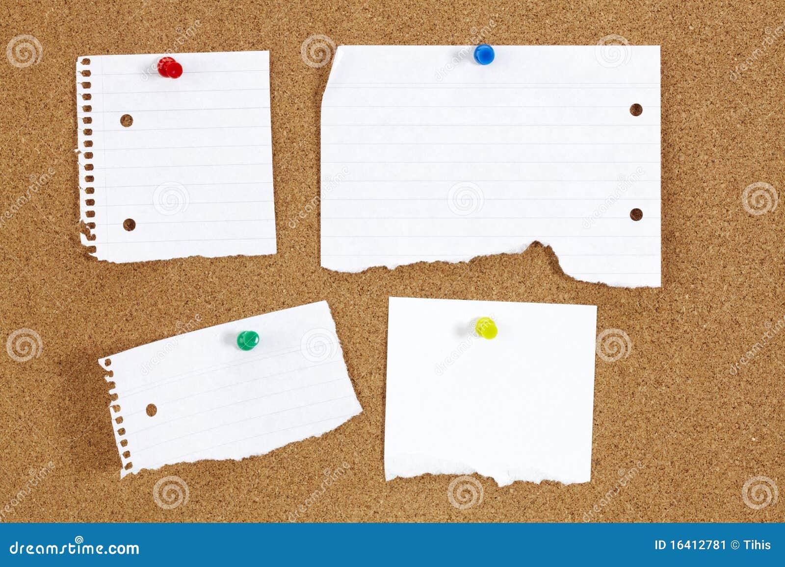 Papers on the board stock image. Image of reminder, notify - 16412781
