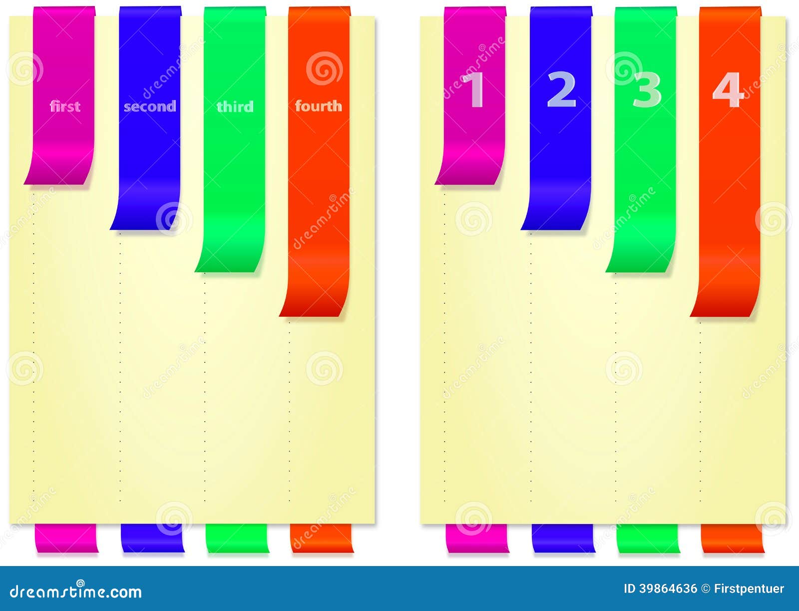 Numbers Bookmarks Cartoon Vector | CartoonDealer.com #50940975