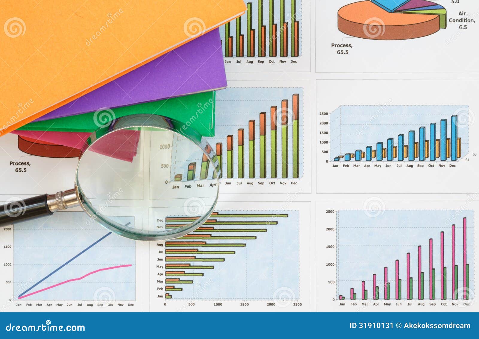 Papers Charts Successful Business Stock Image - Image of business ...
