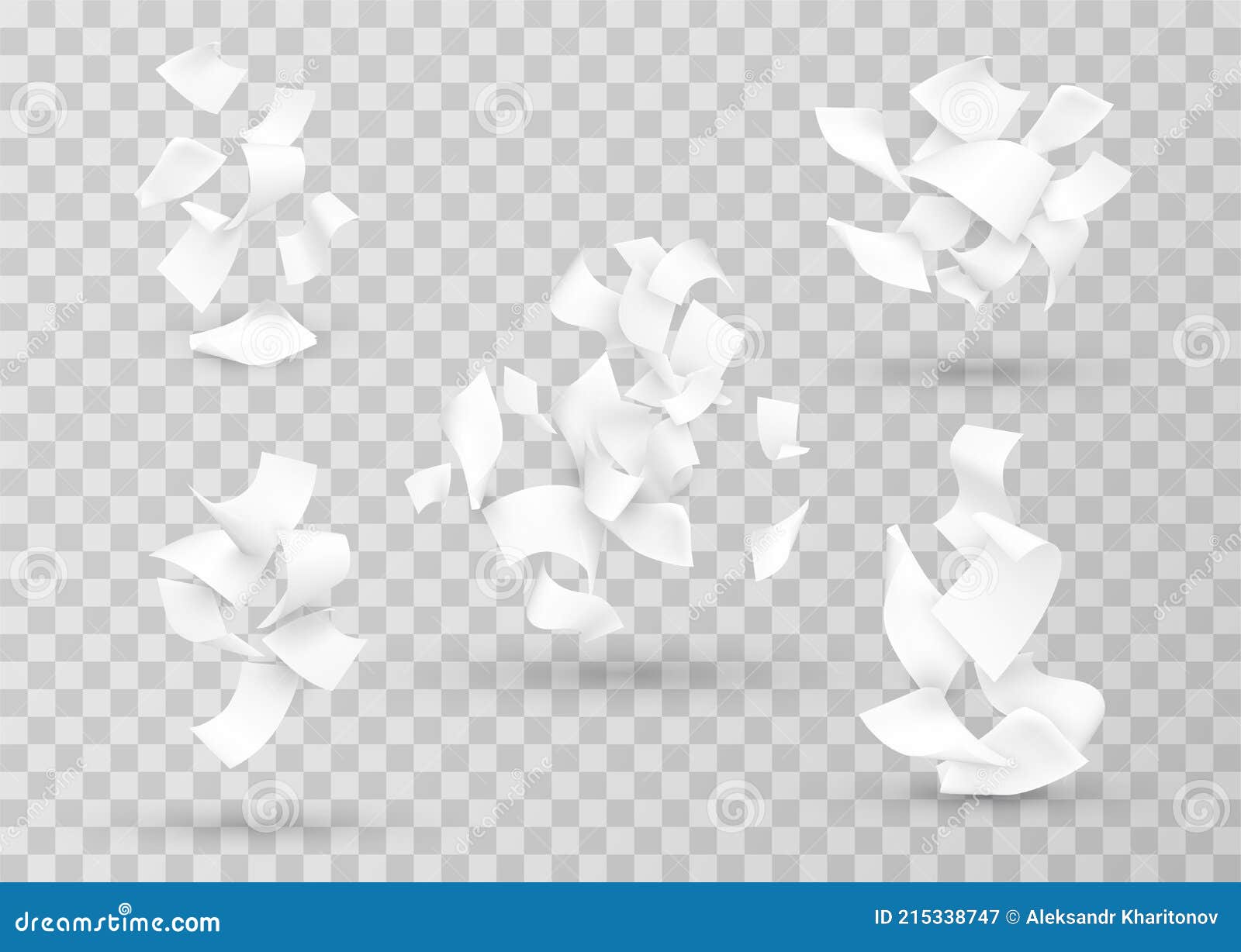 Papers Combination, Cluster Realistic Templates Set. Curved Sheets ...