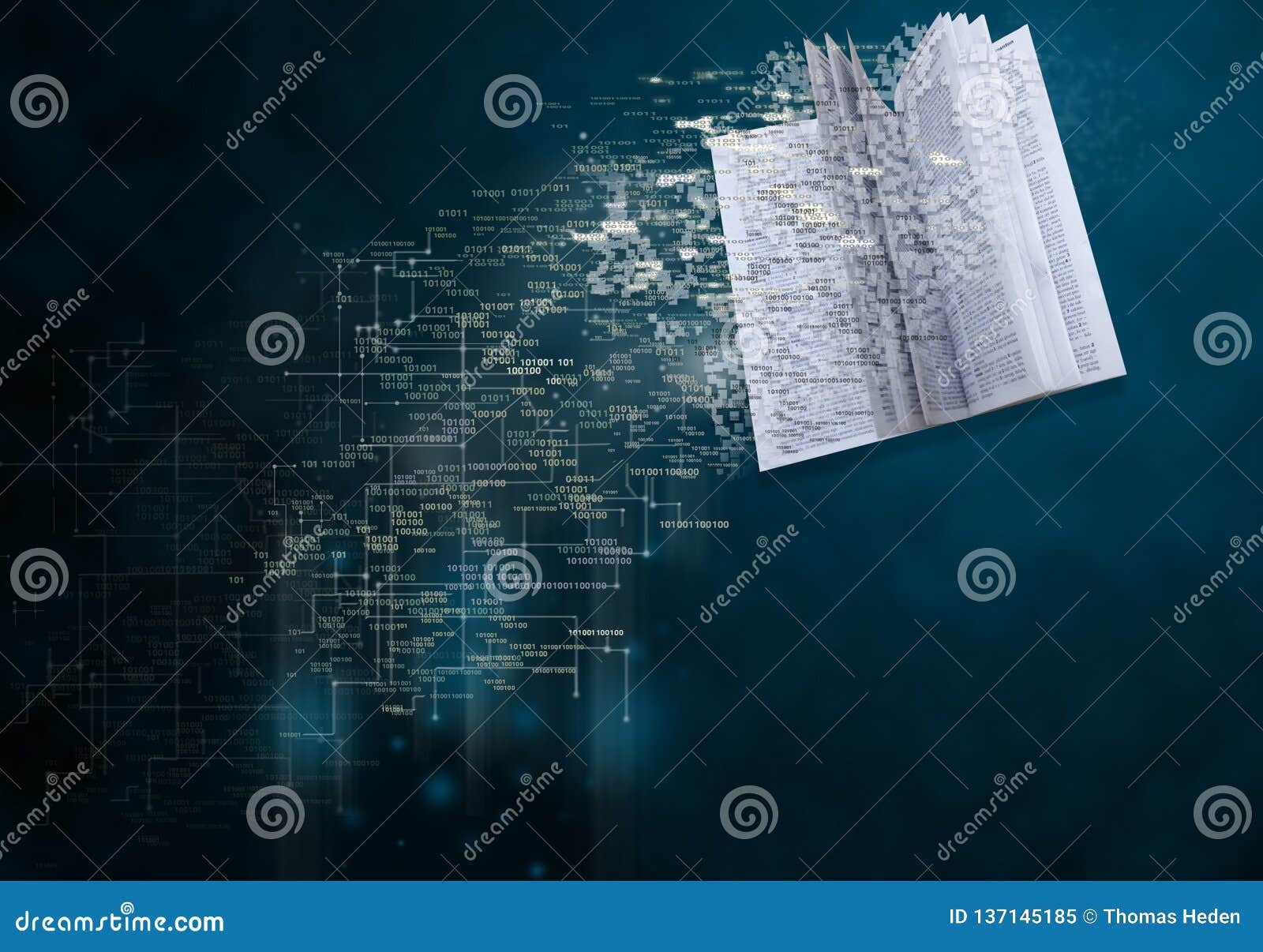 Papers are Converted To Digital Format Stock Illustration ...