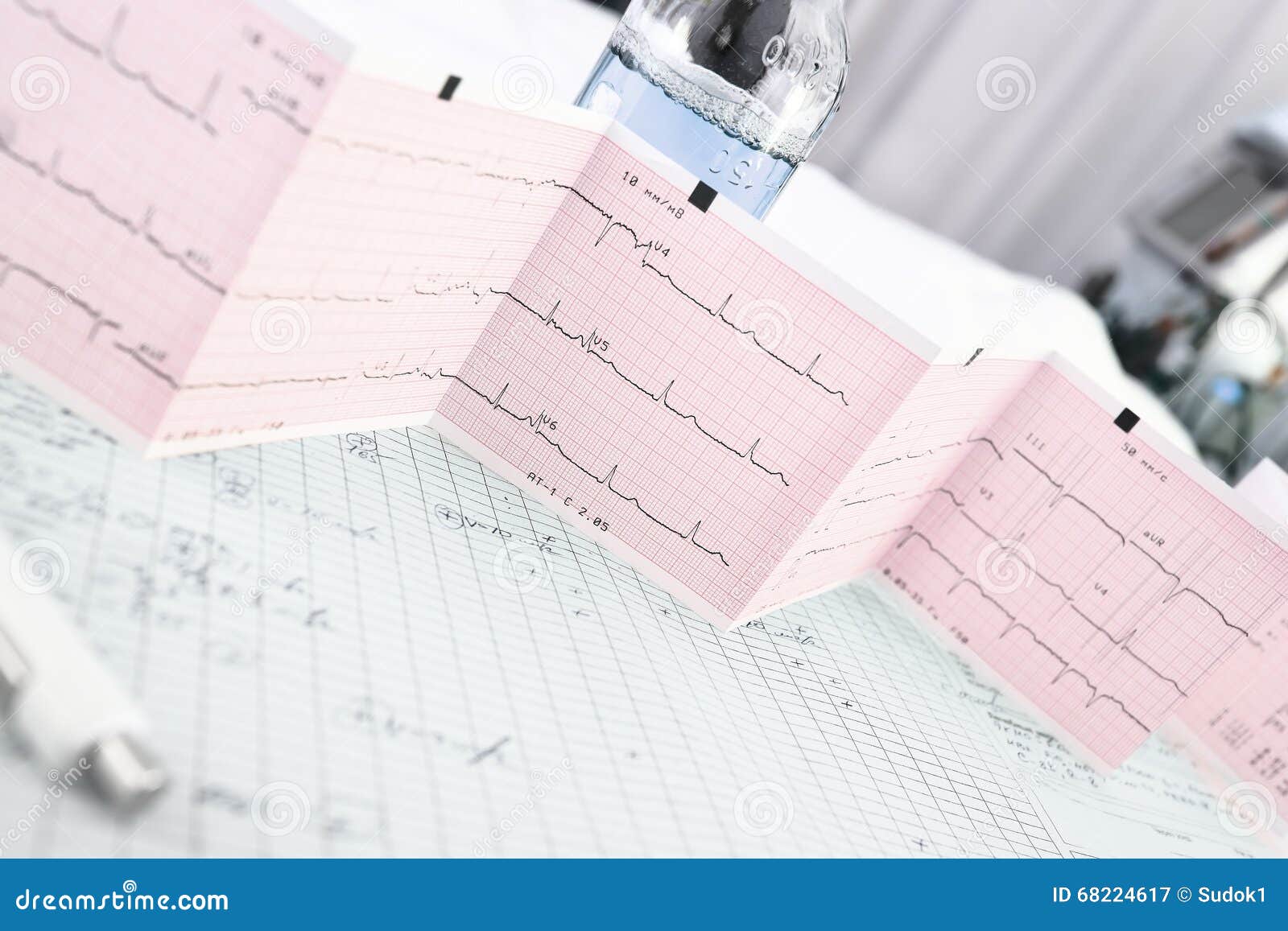 Papers on the Doctors Table in Hospital Ward Stock Image - Image of ...