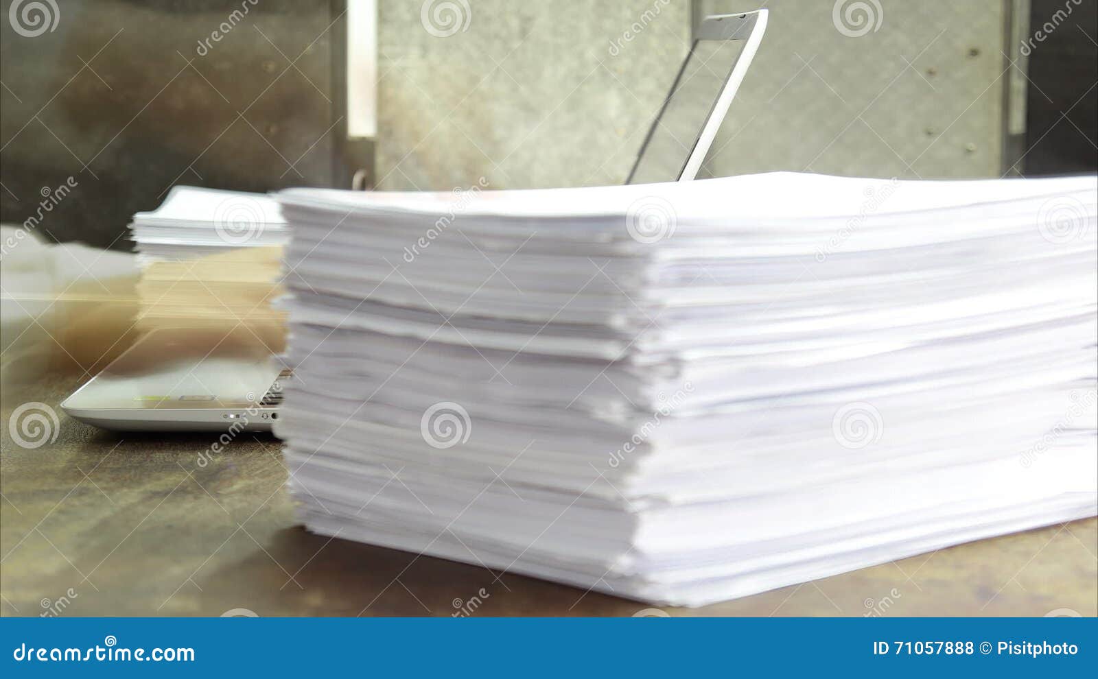 Papers Drop, Working on Laptop Time Lapse Stock Footage - Video of ...