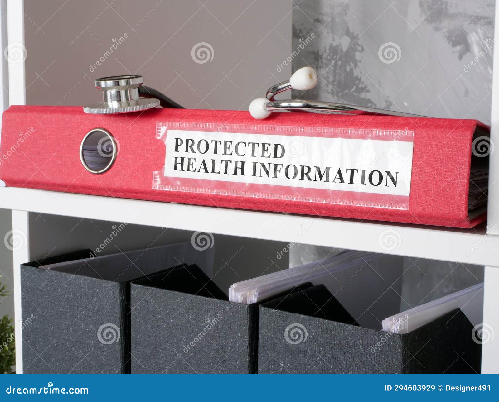 Folder With Protected Health Information PHI As Part Of HIPAA Rules ...