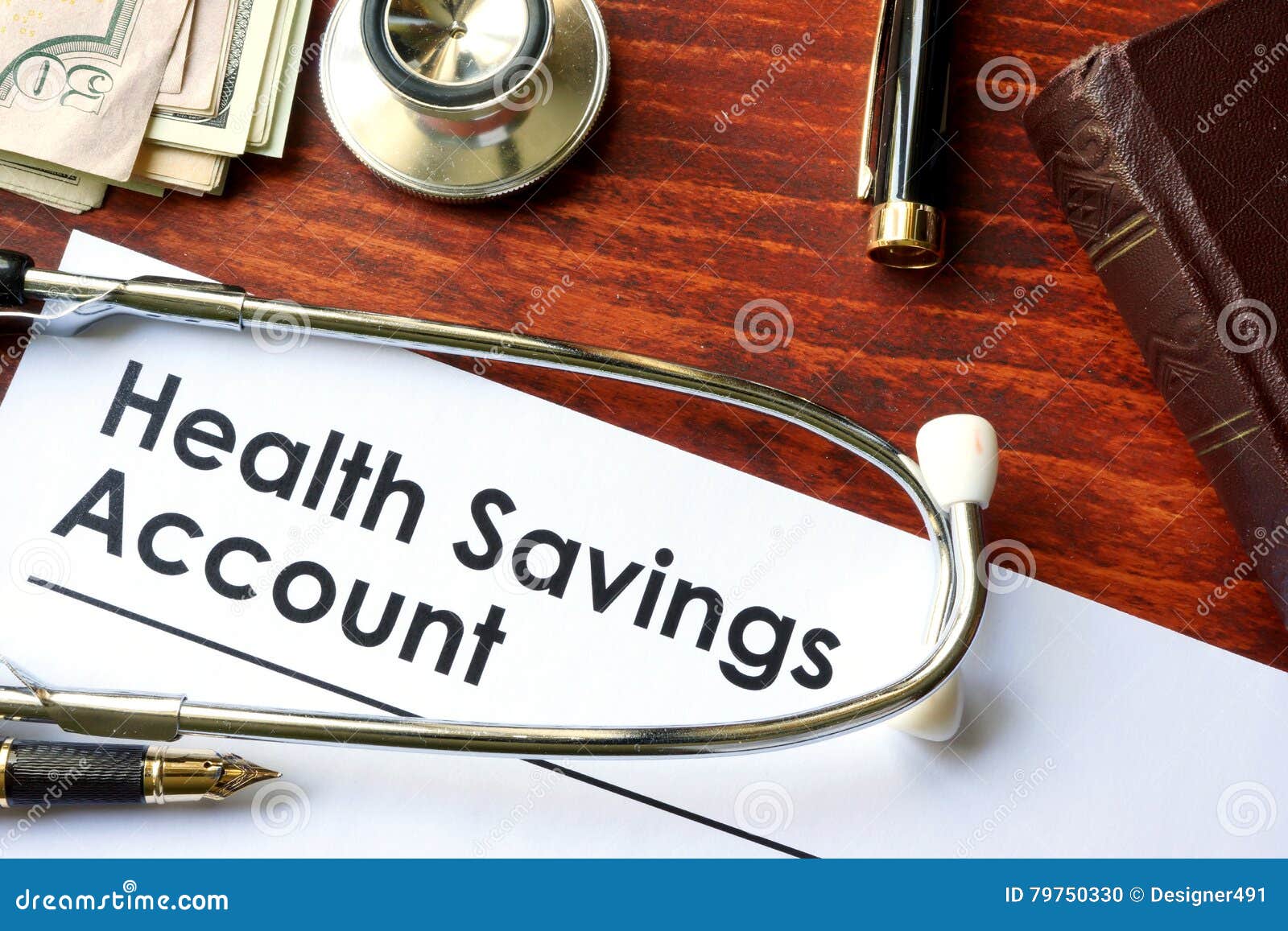 Papers with Health Savings Account HSA Stock Photo - Image of care ...