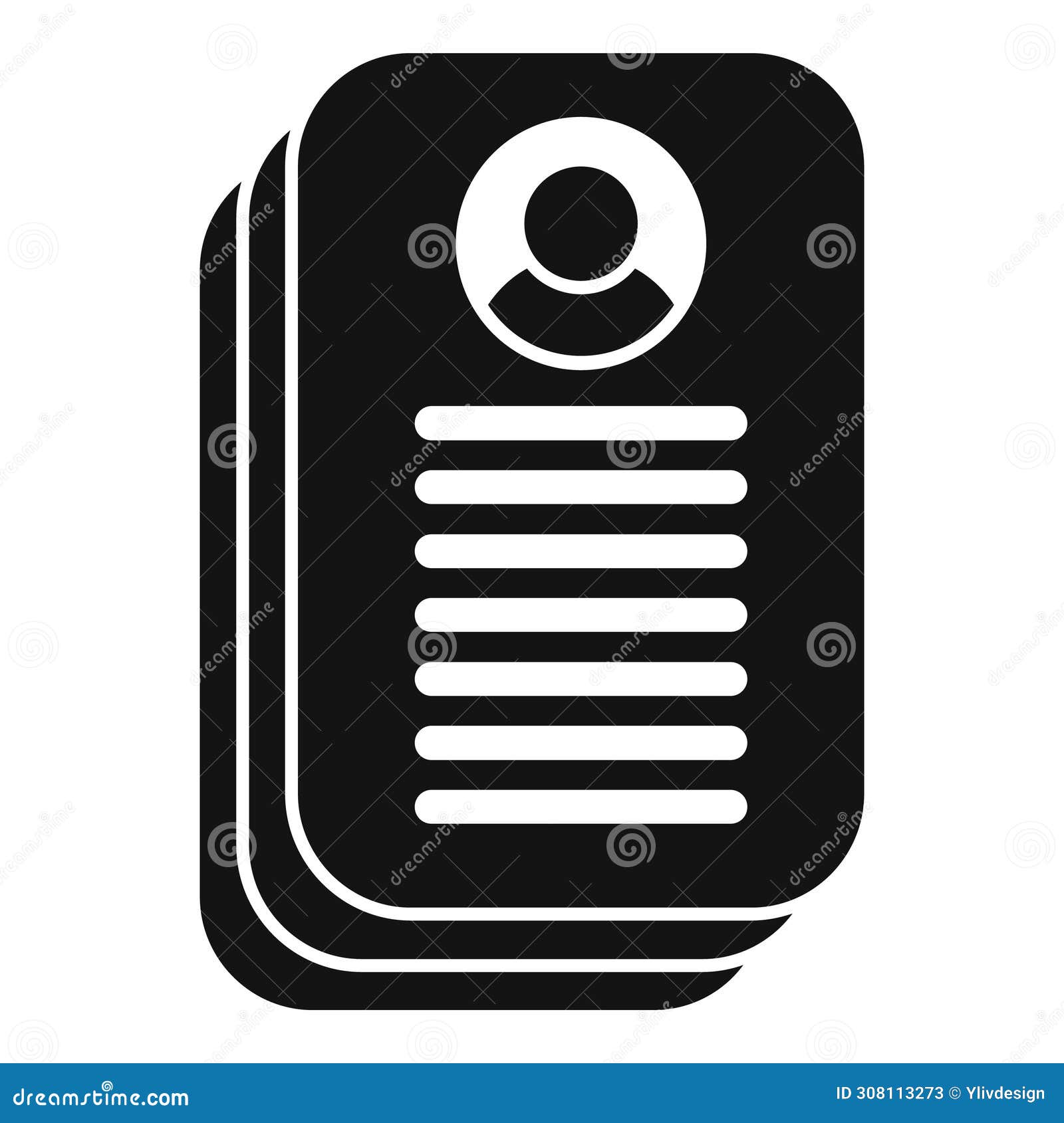 Papers Identification Icon Simple Vector. Person Privacy Biometric ...