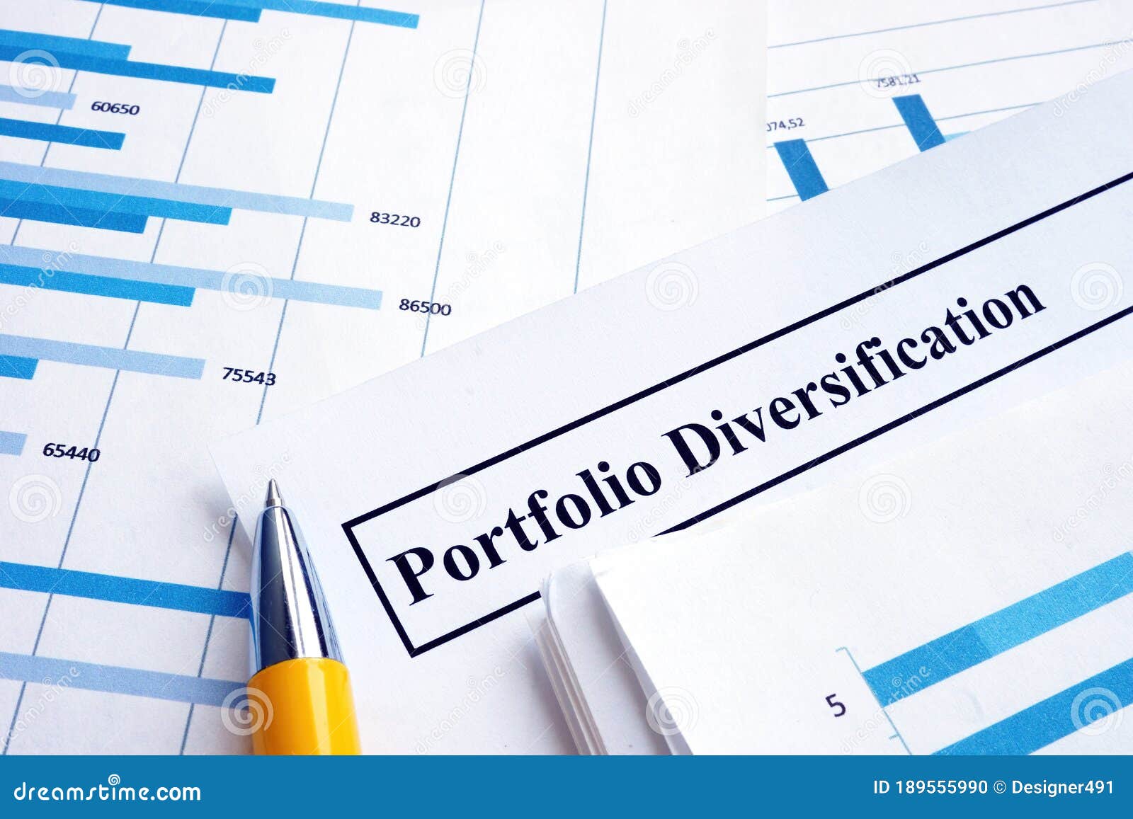Papers about Investment Portfolio Diversification. Stock Photo - Image ...