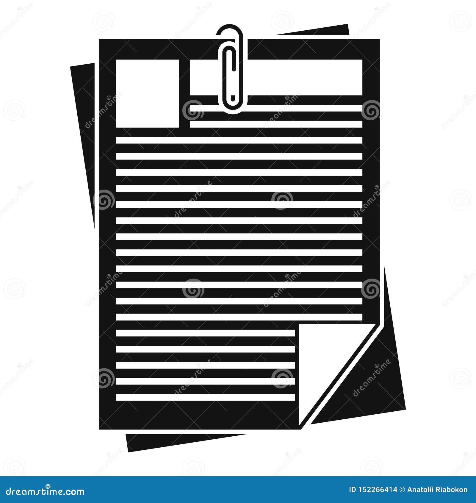 Papers Pack Icon, Simple Style Stock Vector - Illustration of hand ...