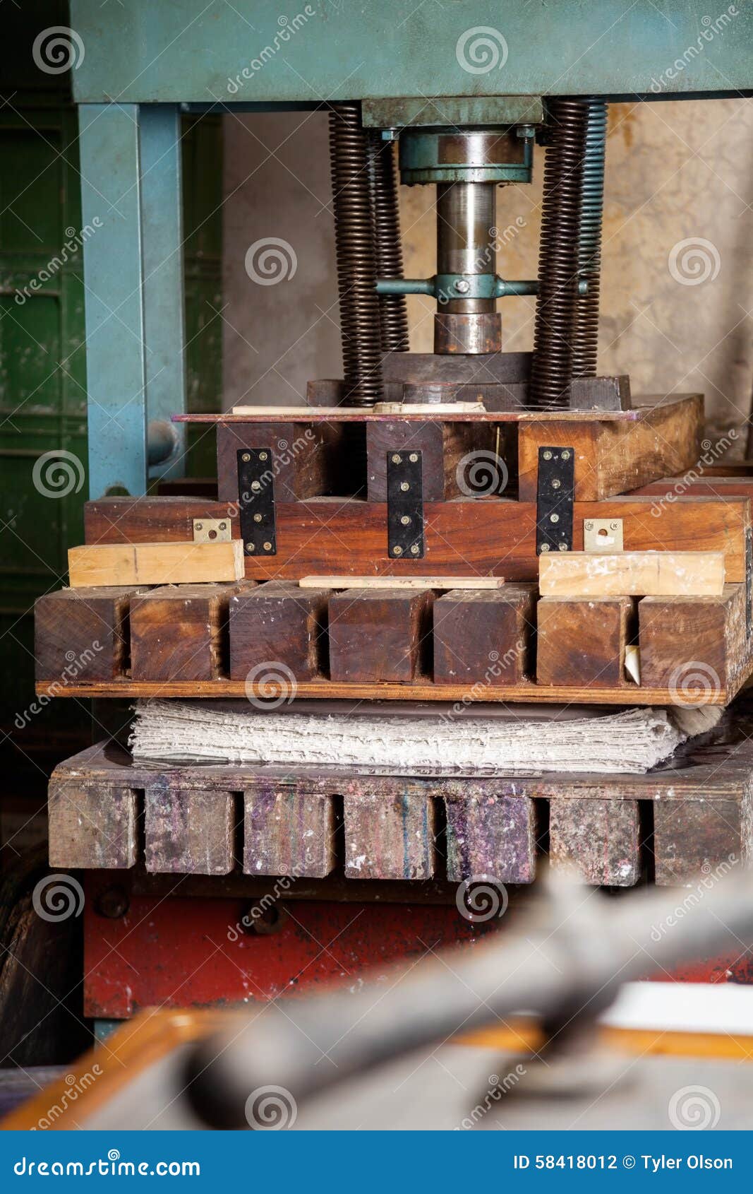 Papers in Press Machine at Factory Stock Photo - Image of technologies ...