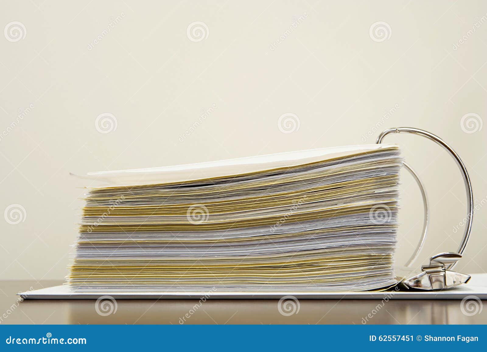 Papers in a ring binder stock image. Image of desk, organization - 62557451