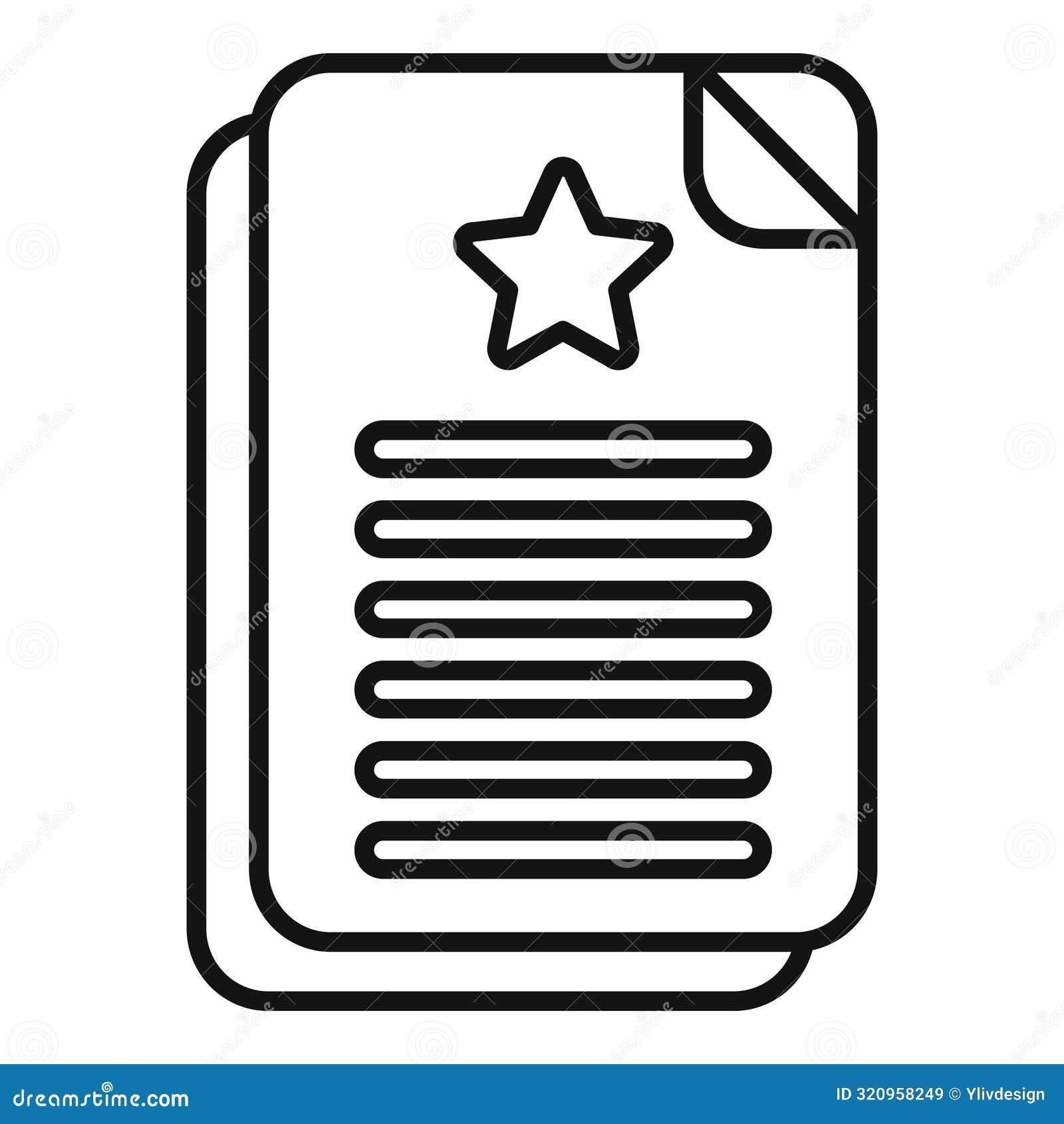 Papers with Star Rating Symbol Icon Stock Vector - Illustration of ...