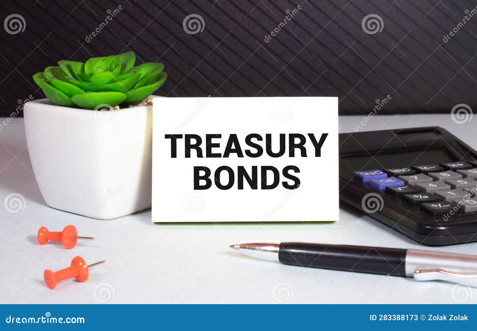 Papers with Text, Treasury Bonds on a Table, Business Concept Stock ...