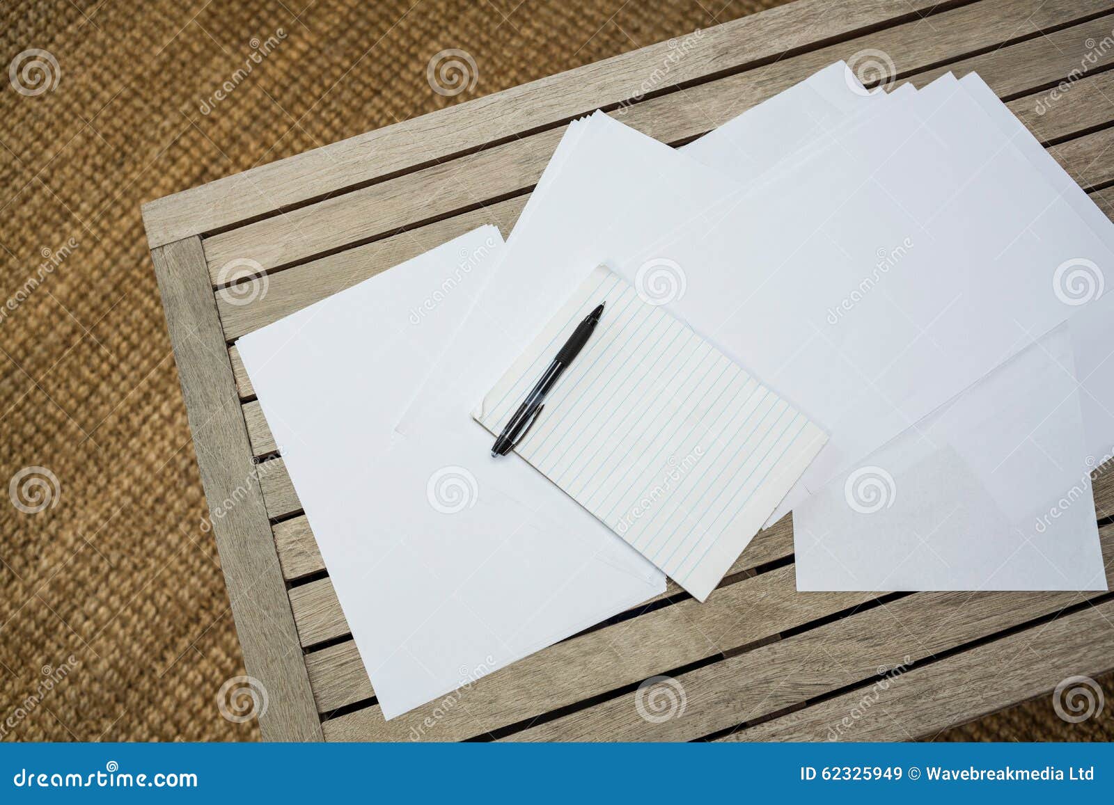 Papers on wooden table stock image. Image of wood, lounge - 62325949