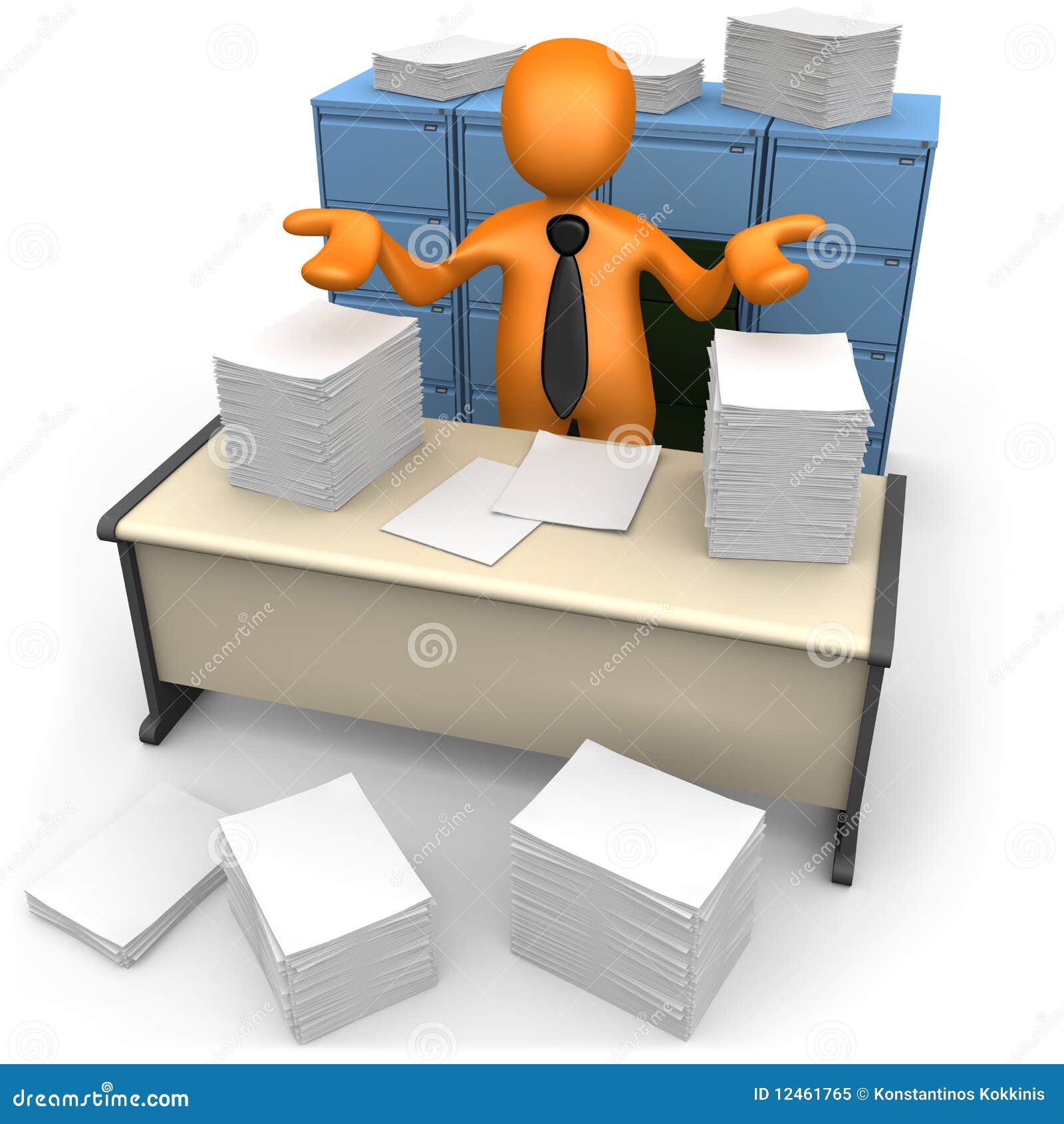 Paperwork stock illustration. Illustration of corporate - 12461765