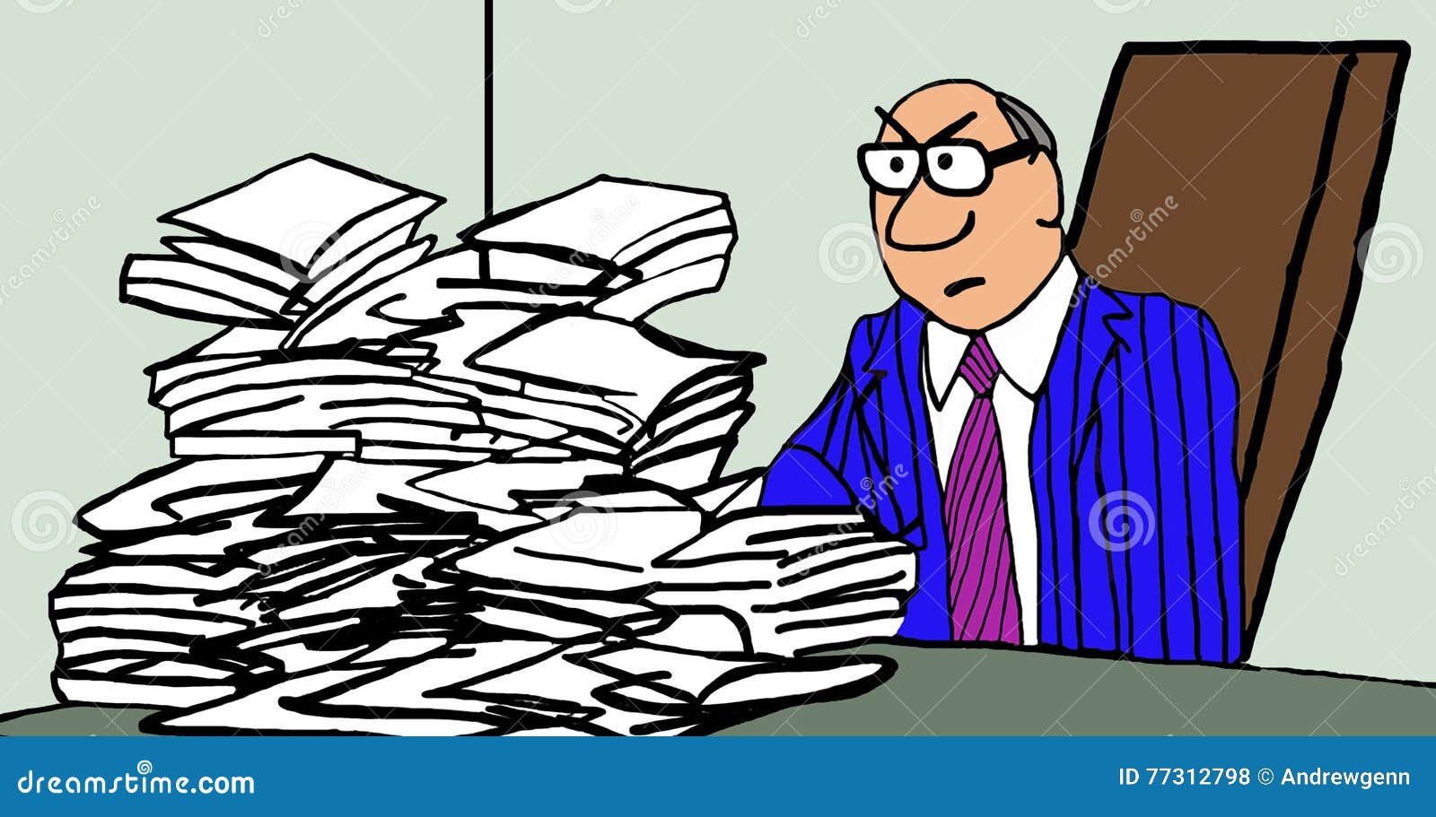 Paperwork ilustração stock. Ilustração de sobrecarga - 77312798