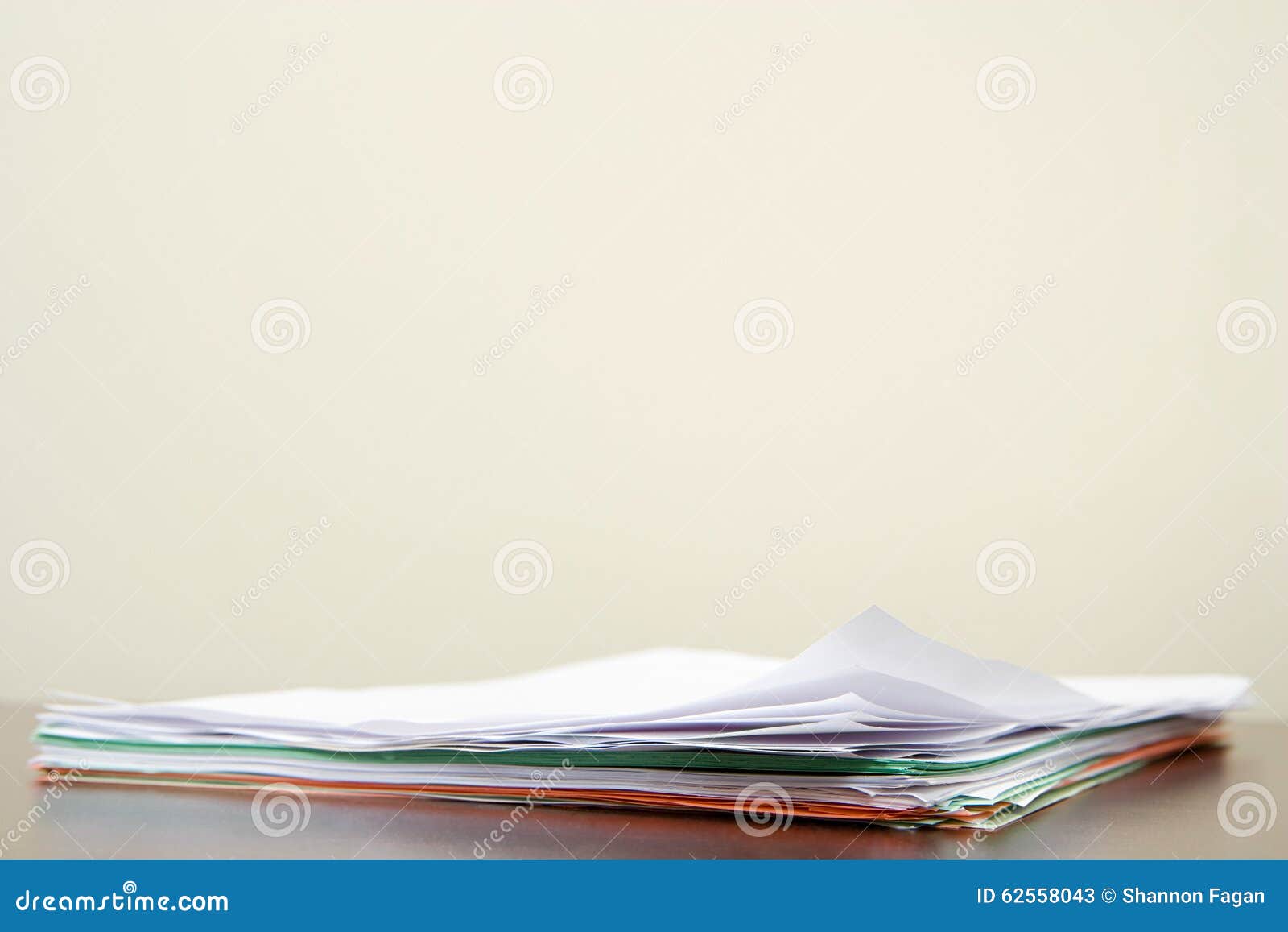 Paperwork on a desk stock image. Image of indoors, horizontal - 62558043