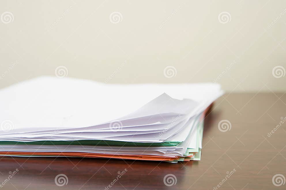 Paperwork on desk stock photo. Image of information, desk - 62558210