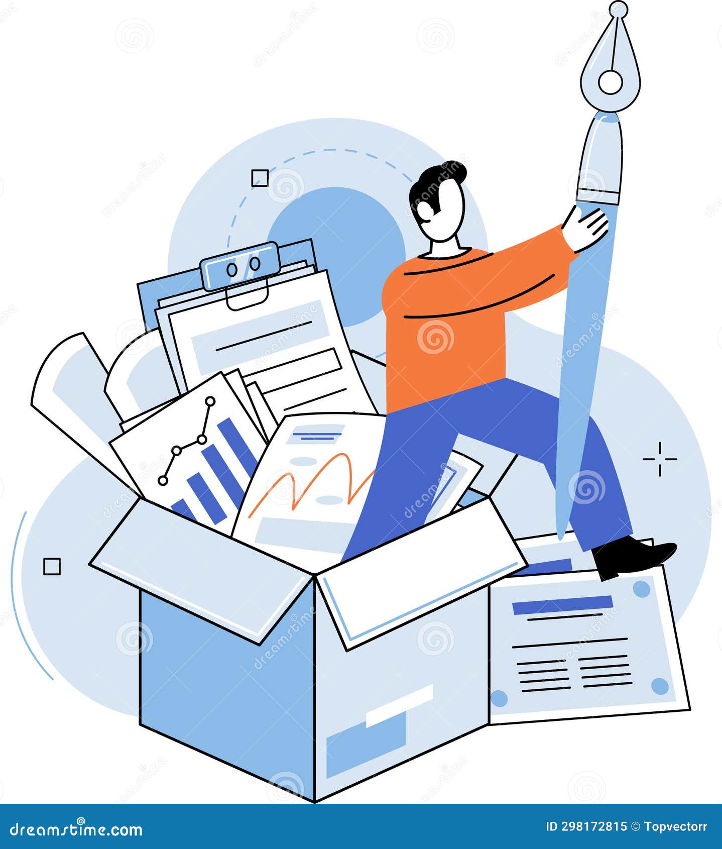 Paperwork. the Desk Looks Messy with Scattered Papers and Documents ...