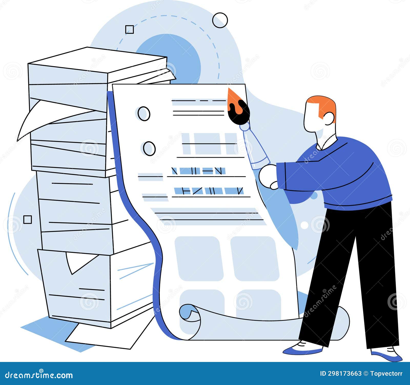 Paperwork. the Desk is Mess Papers, Files, and Documents Stock ...