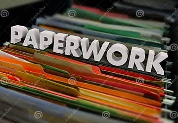 Paperwork File Folders Forms Processing Filing Stock Image - Image of ...