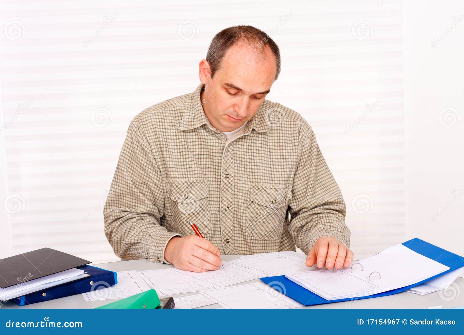 Paperwork at home stock image. Image of room, male, indoors - 17154967