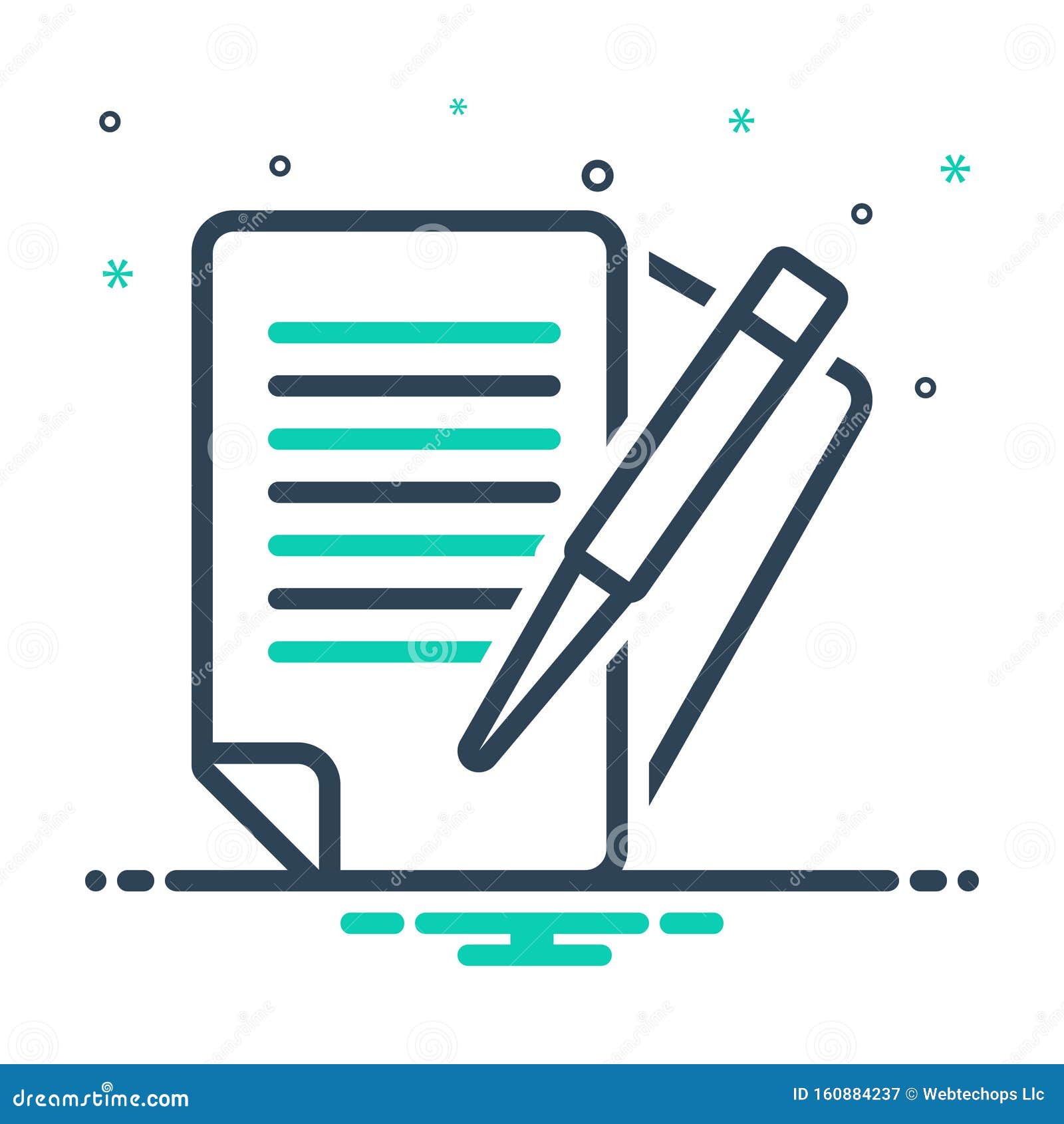 Mix Icon for Paperwork, Bureaucracy and Documents Stock Vector ...