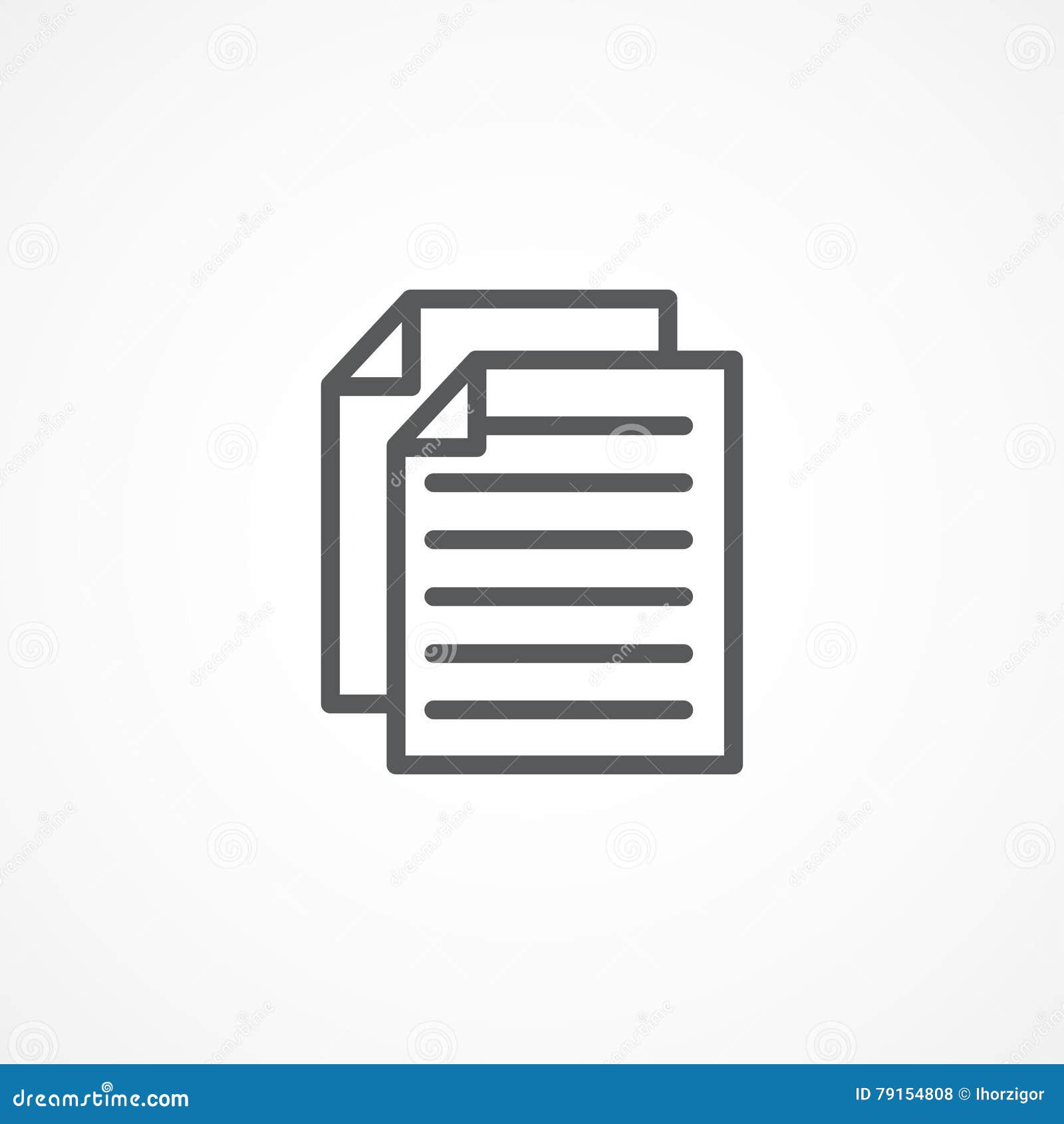 Paperwork icon stock vector. Illustration of ideas, corporate - 79154808