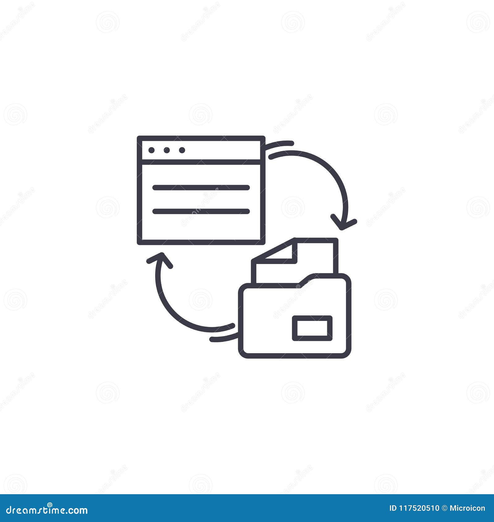Paperwork Linear Icon Concept. Paperwork Line Vector Sign, Symbol ...
